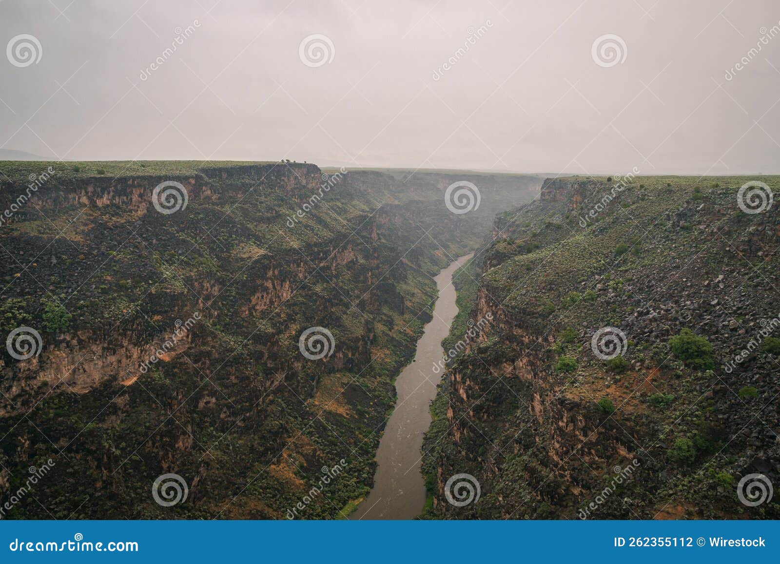 Rio Grande River in the Gorge in Arroyo, USA Stock Photo - Image of ...