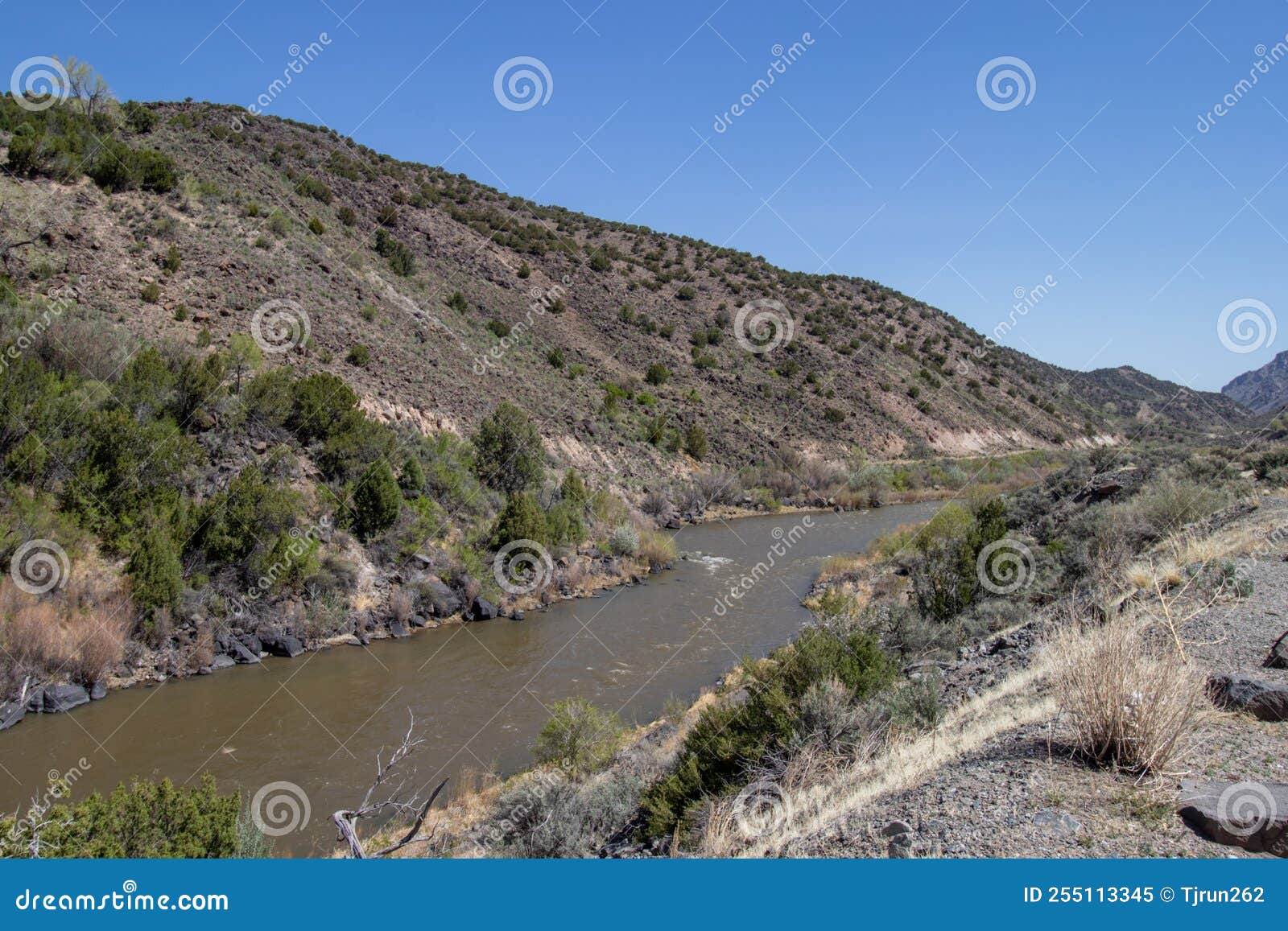 The Rio Grande River in Taos, New Mexico Stock Image - Image of nature ...