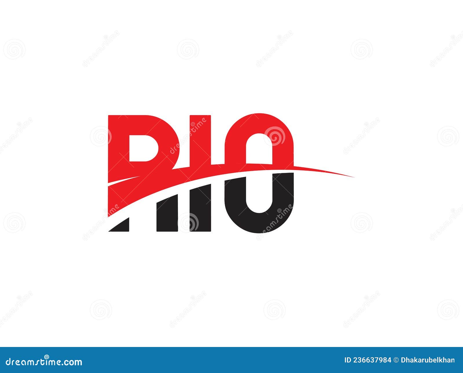 RIO Letter Initial Logo Design Vector Illustration Stock Illustration ...