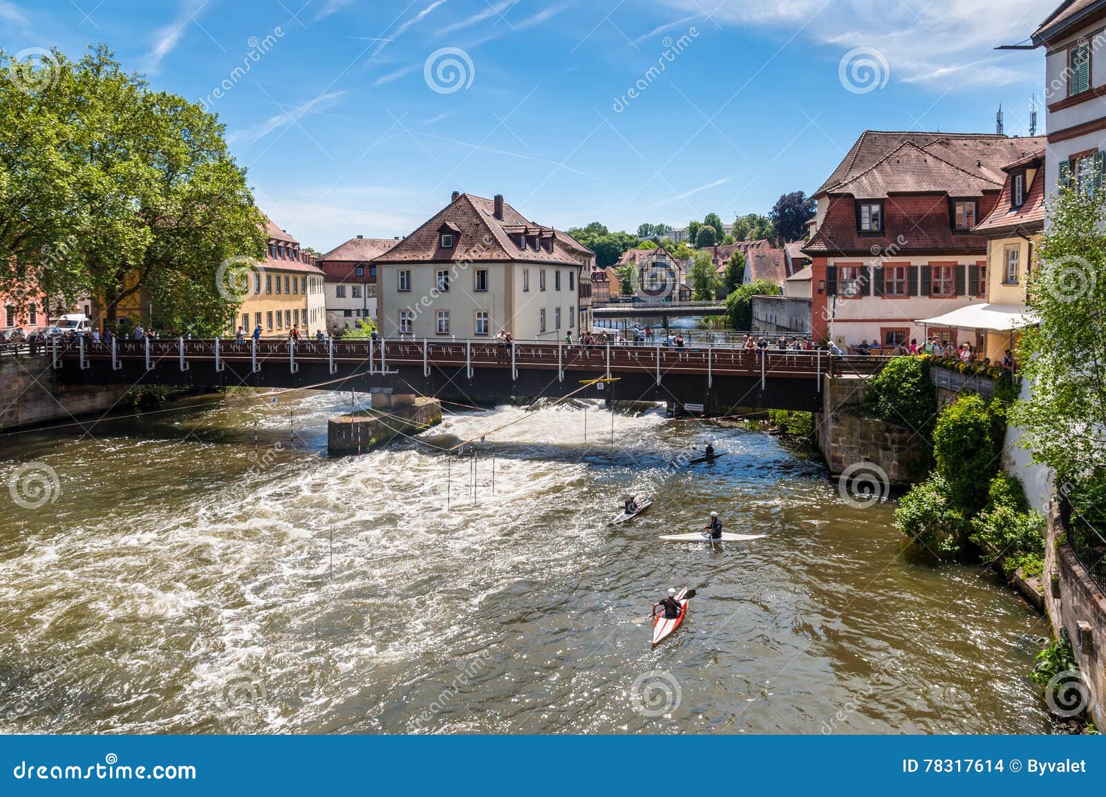 Rio Regnitz, Bamberga, Baviera, Alemanha Imagem de Stock Editorial ...