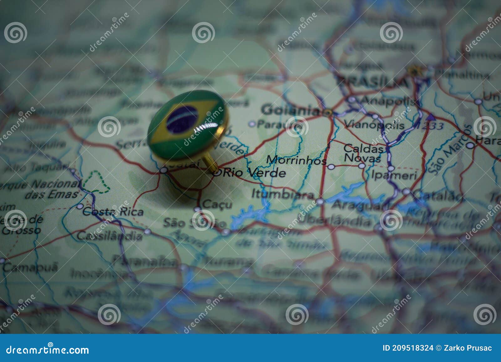 Brazil Pinned At The Map Stock Image | CartoonDealer.com #148390819