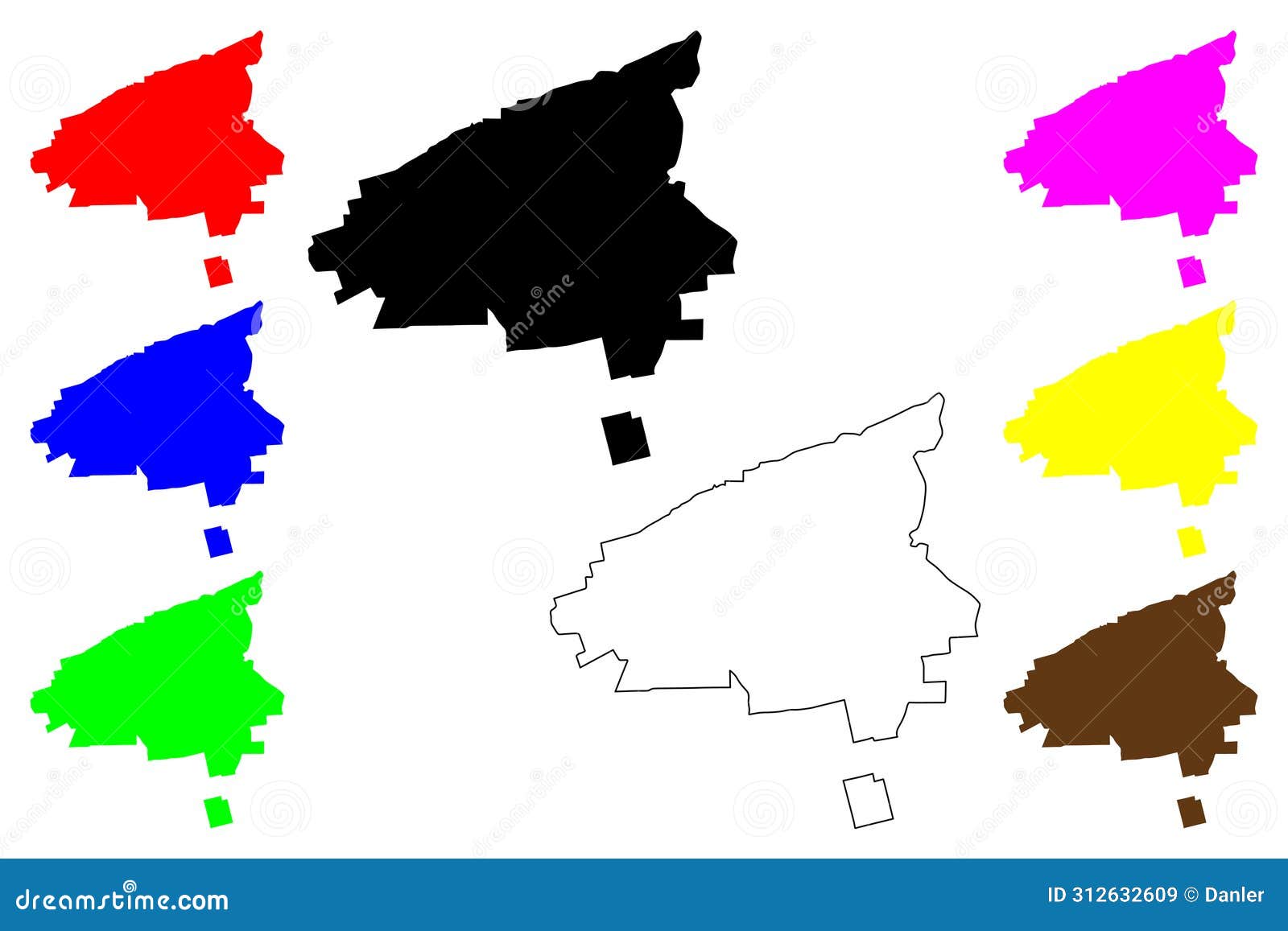 Riohacha City (Republic of Colombia) Map Vector Illustration, Stock ...