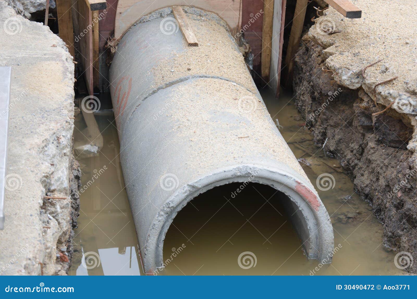 Rioolbuis stock foto. Image of looppas, afvoerpijp, afvoerkanaal - 30490472