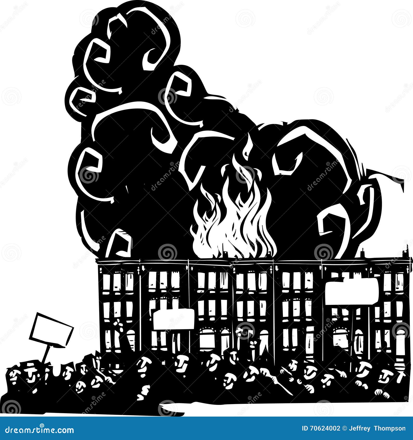 Riot In City Prison Cartoon Vector Concept | CartoonDealer.com #149691397