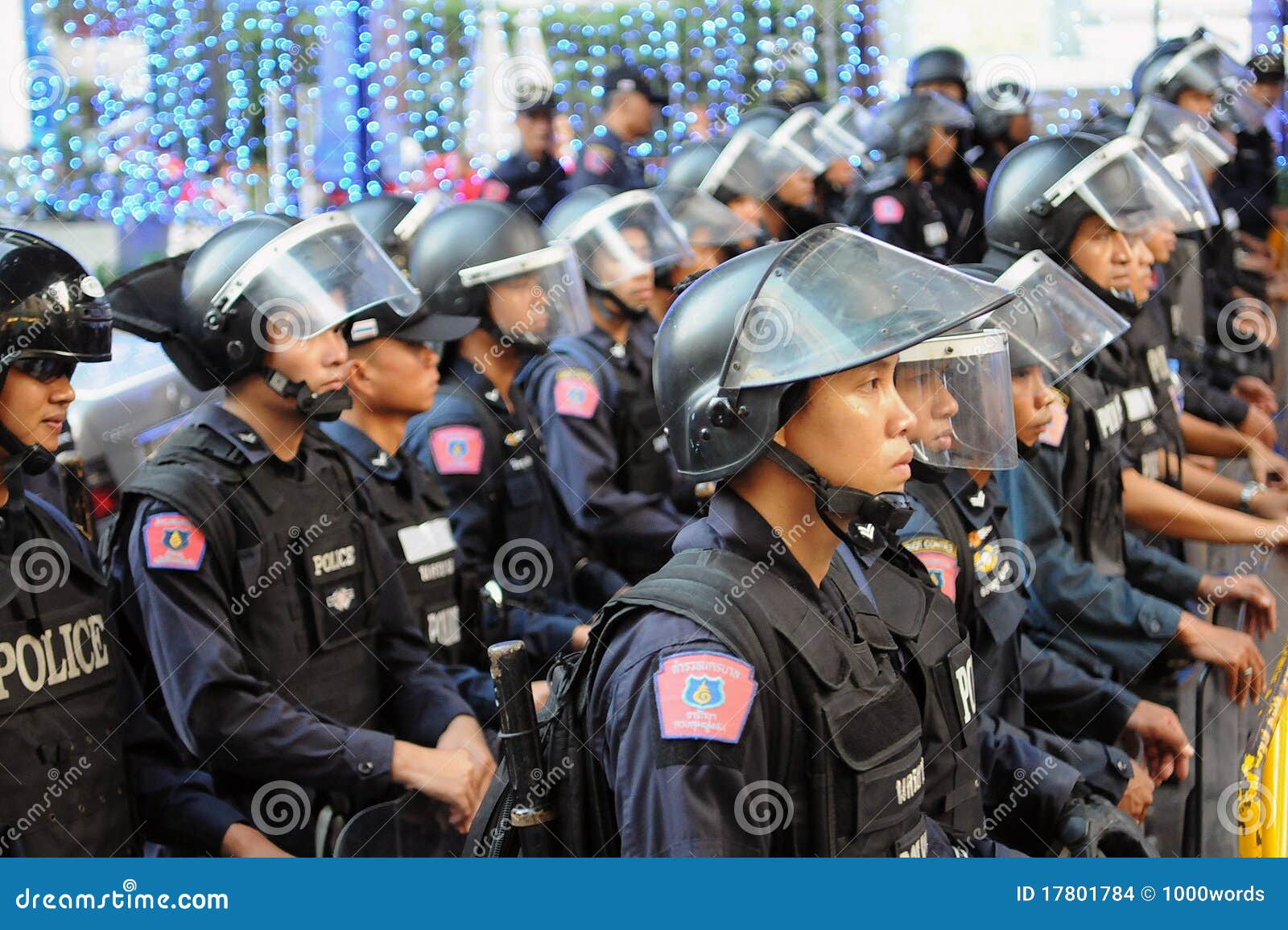 Riot Control Police at a Protest in Bangkok Editorial Stock Image ...