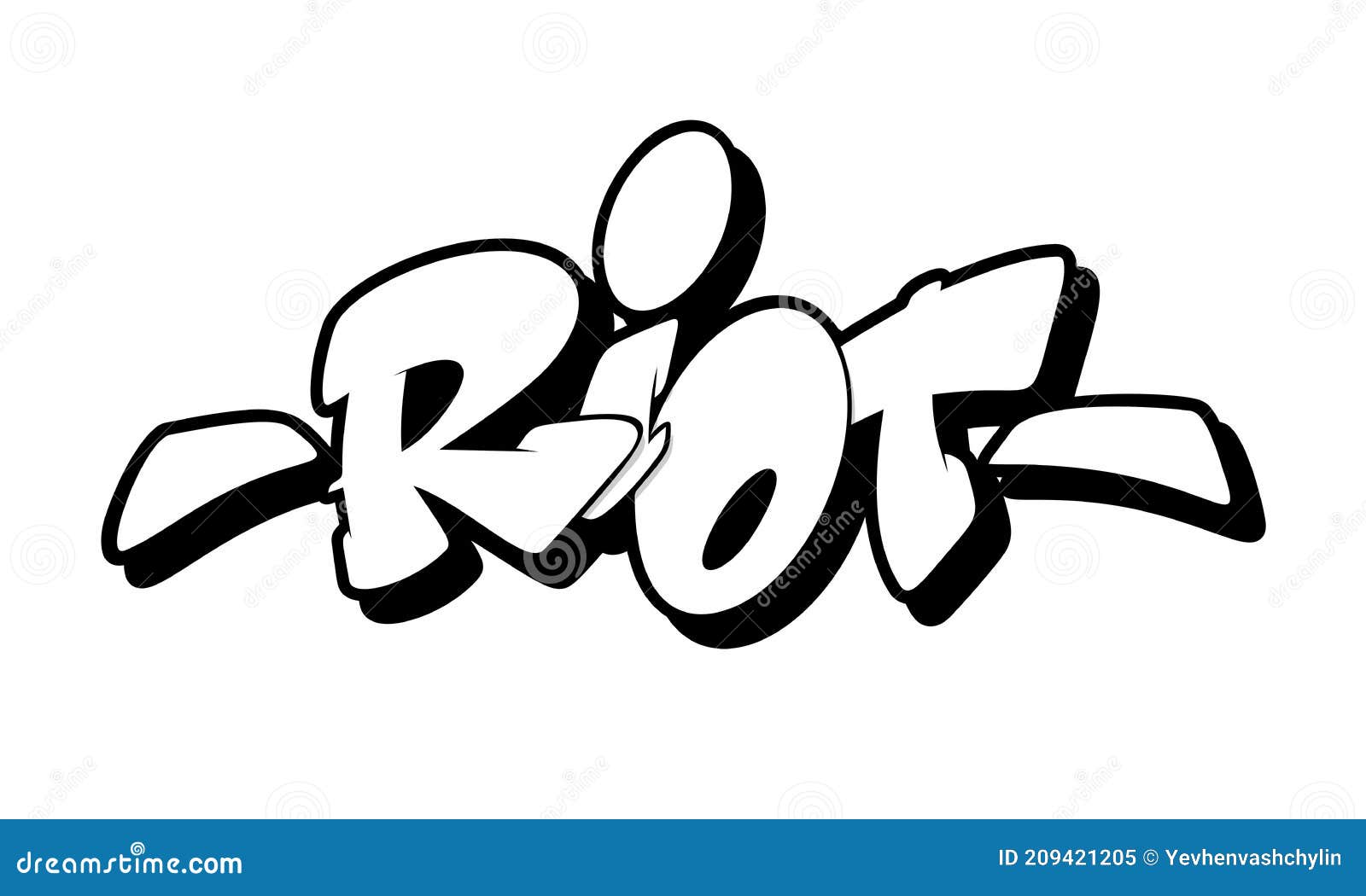 Graffiti Riot Word Sprayed In Black Over White Vector Illustration ...