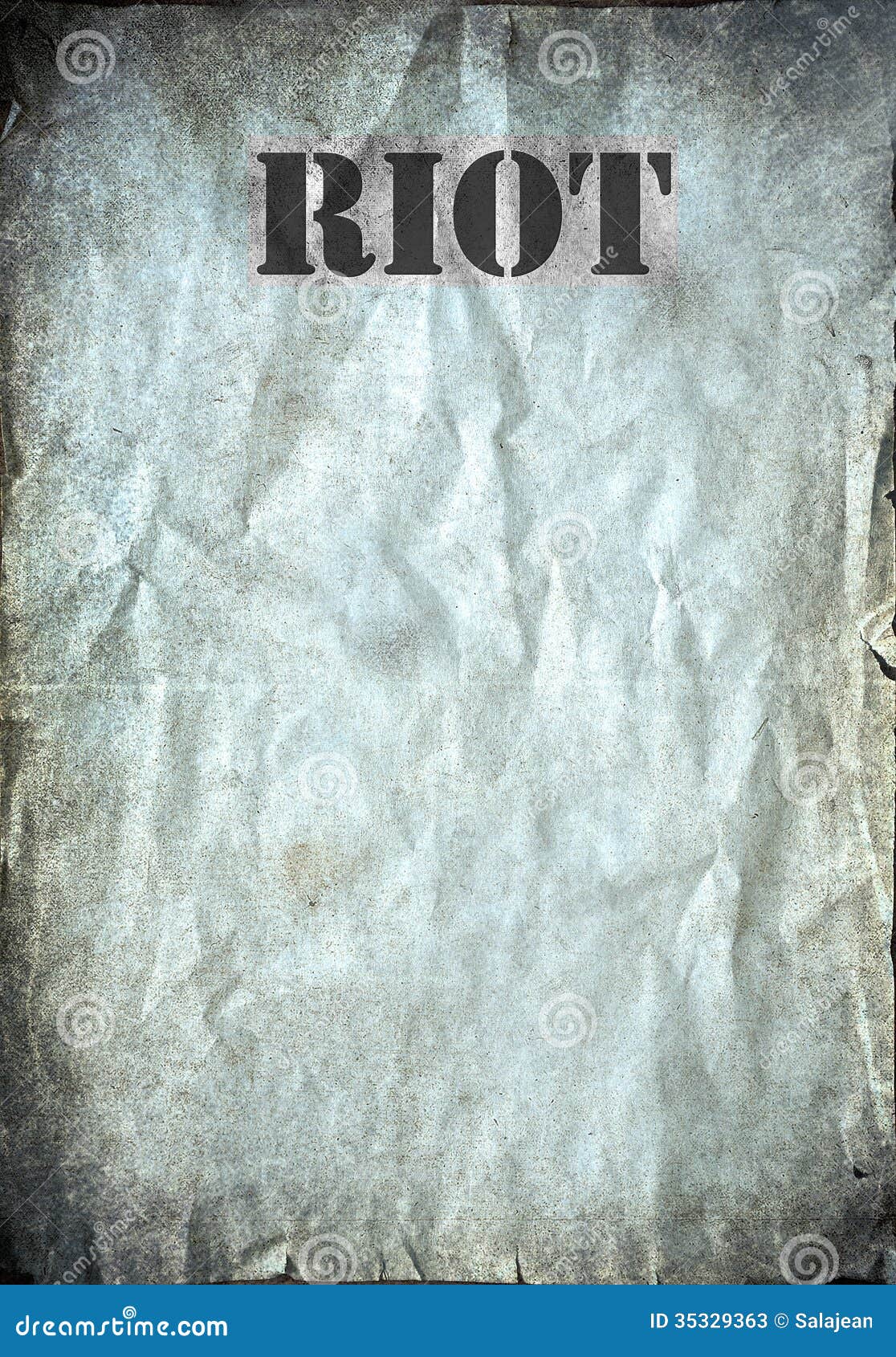 Riot Letters on Antique Poster Stock Image - Image of government, faded ...