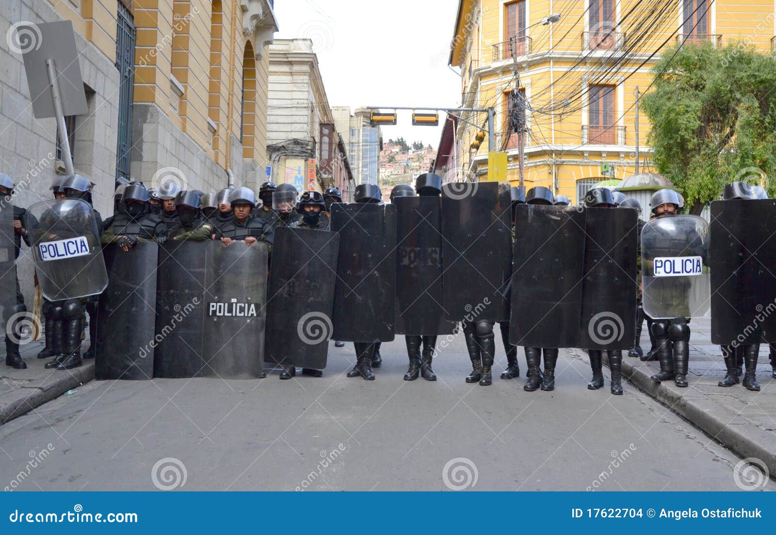 Riot Police Rest At Government House Editorial Image | CartoonDealer ...