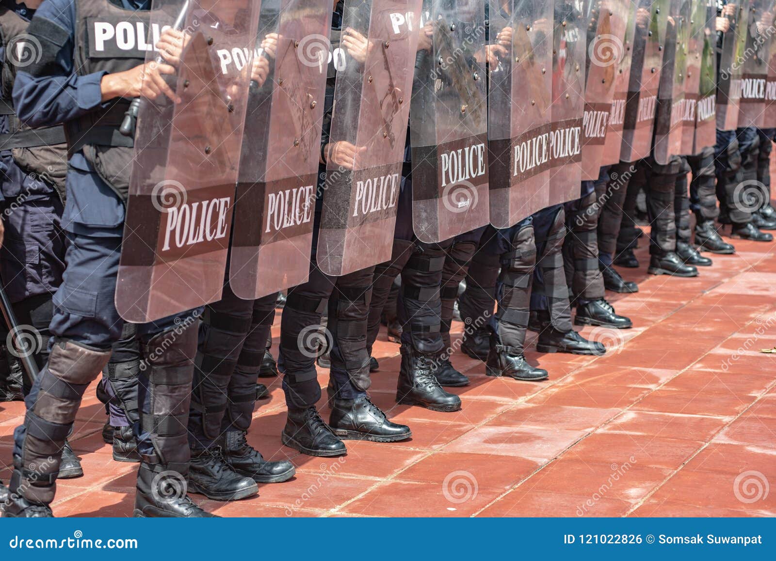 Riot Police Control the Crowd. Stock Photo - Image of government, legal ...