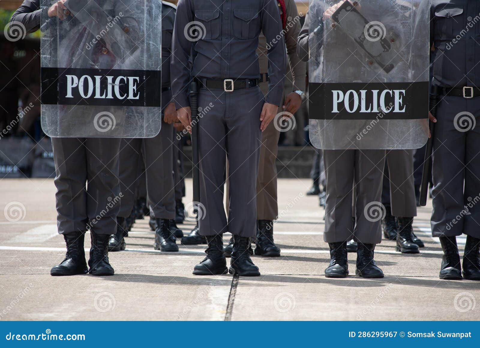 Riot Police Control the Crowd Stock Image - Image of insurrection ...