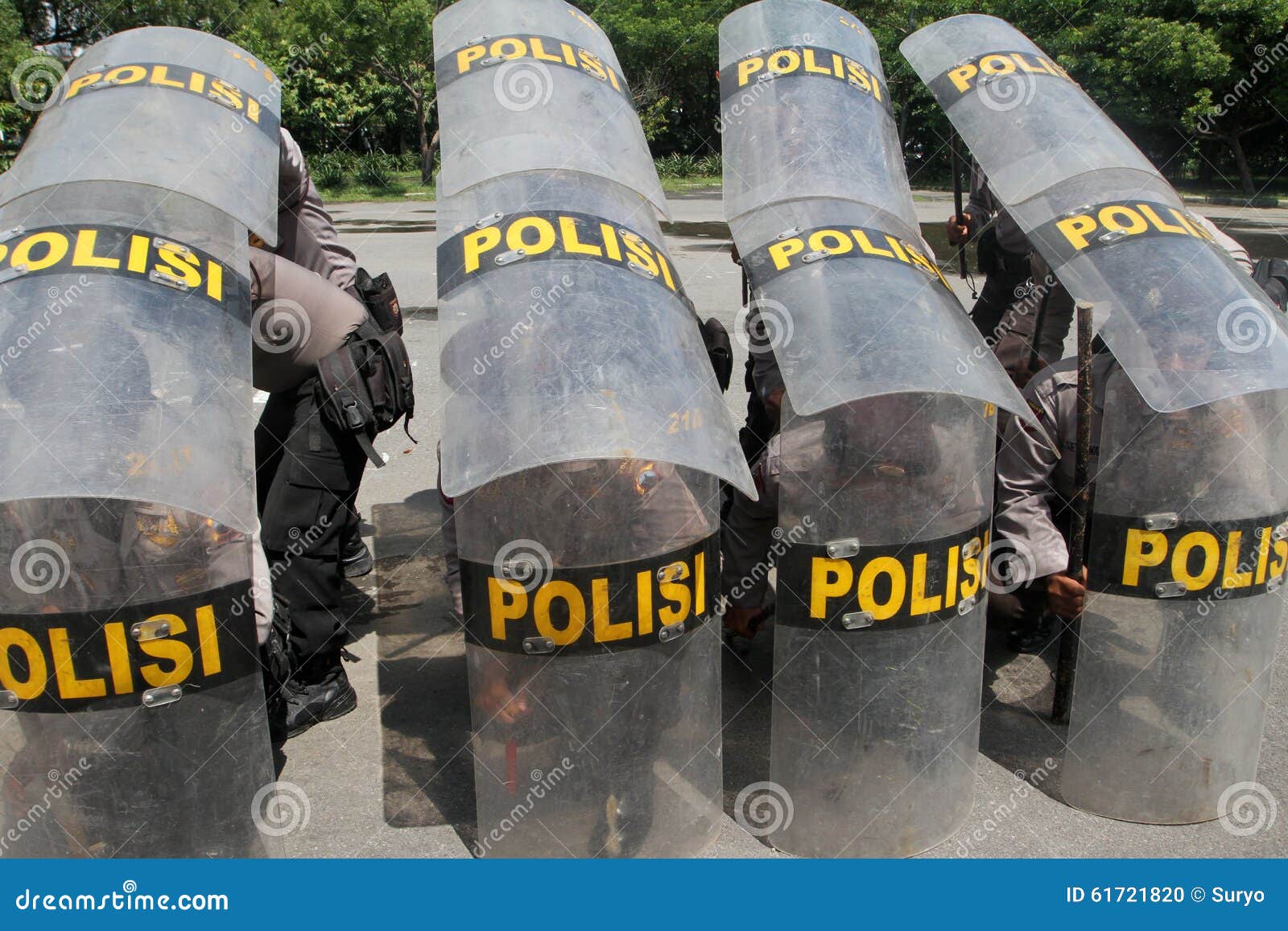 Riot police editorial image. Image of java, riot, indonesia - 61721820