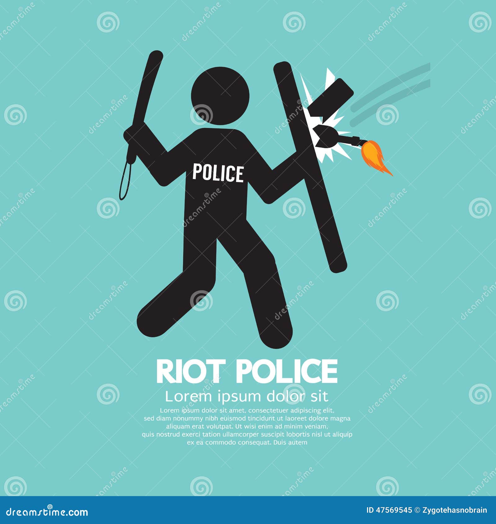 Riot Police Holding a Shield Stock Vector - Illustration of street ...