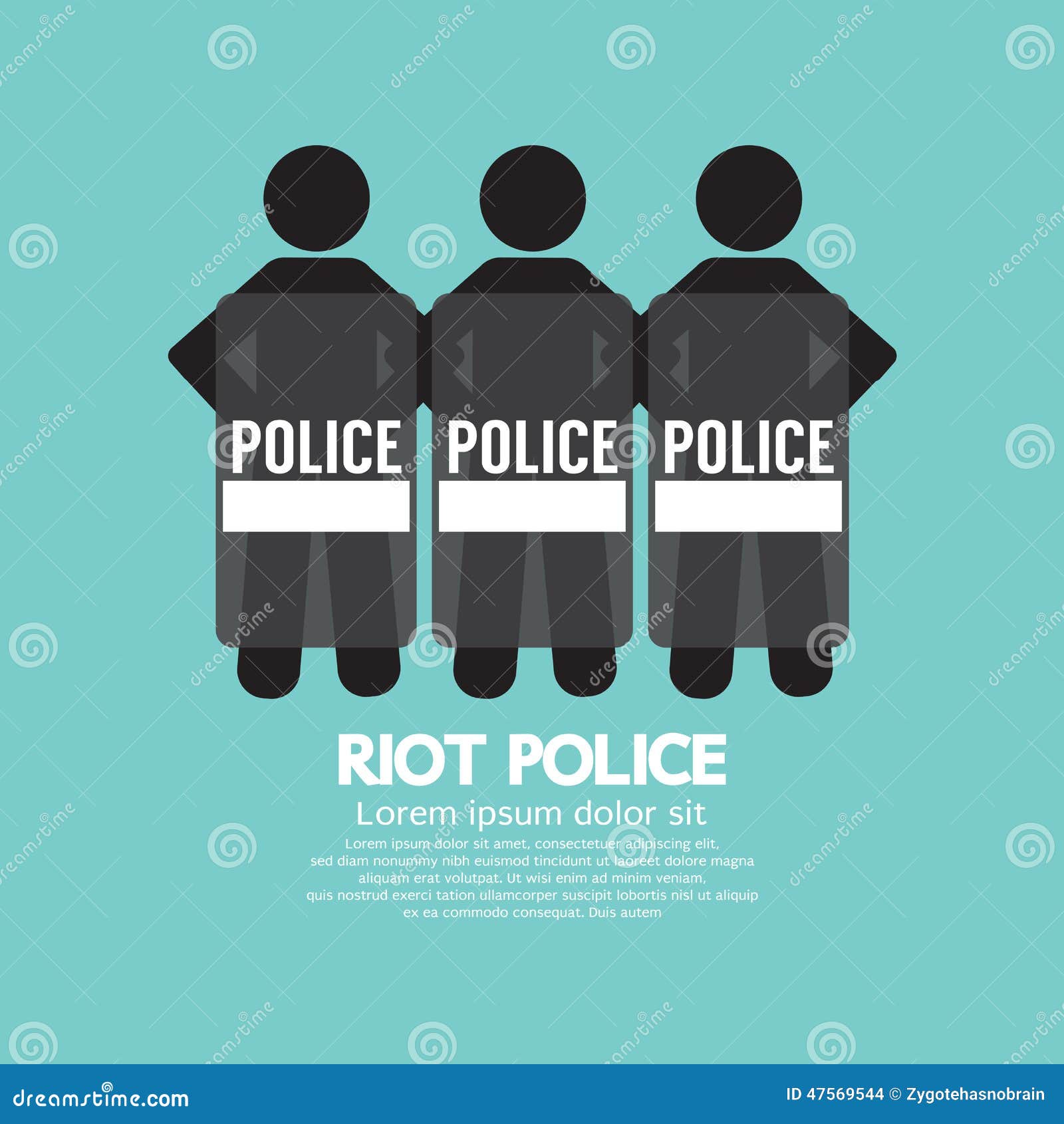Riot Police Standing with Shield Stock Vector - Illustration of ...