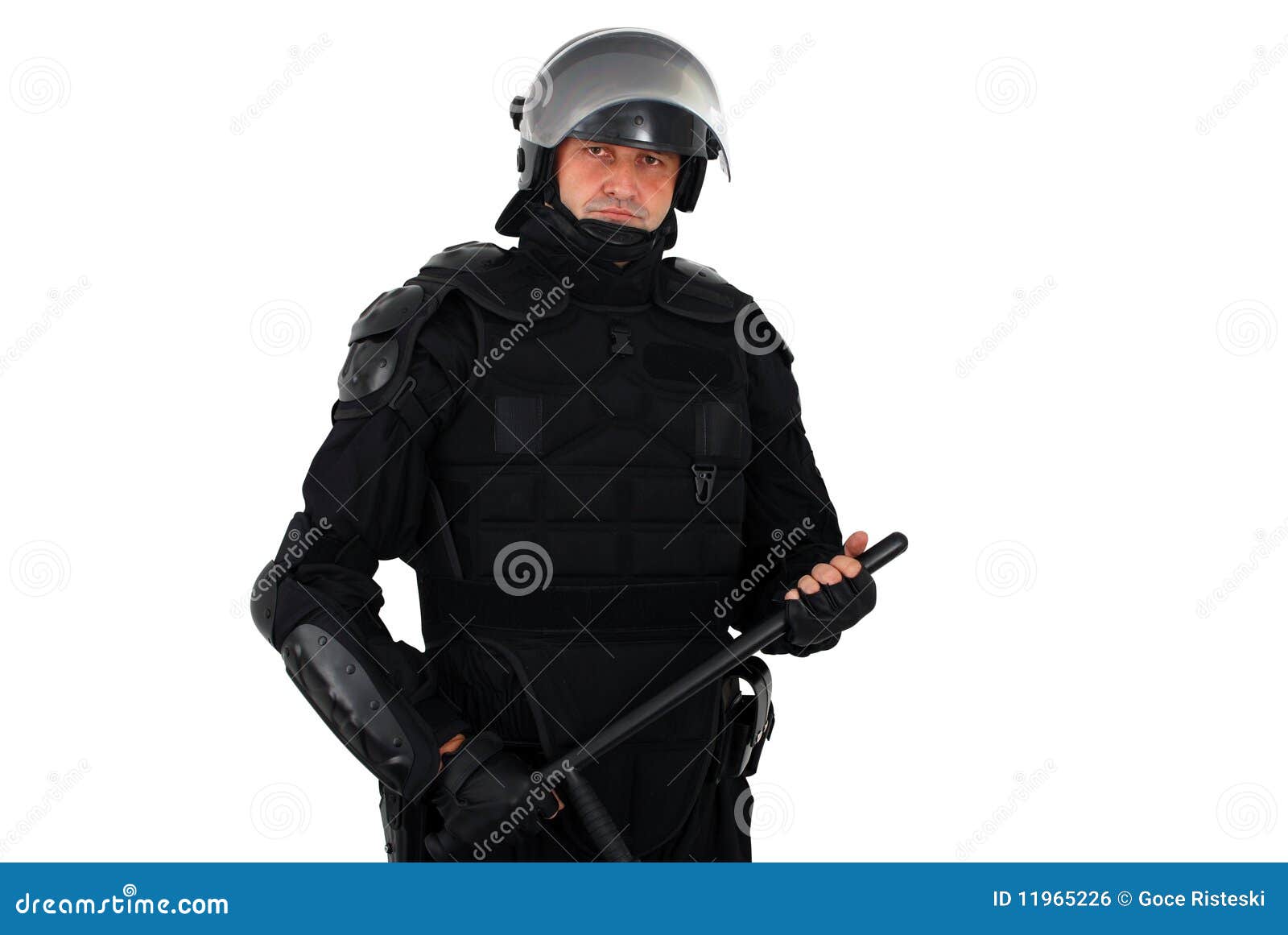 Riot policeman stock photo. Image of club, armor, gendarme - 11965226