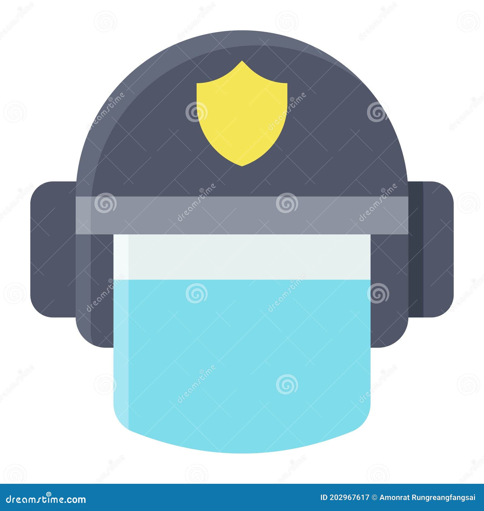 Riot Protection Helmet Icon, Protest Related Vector Stock Vector ...