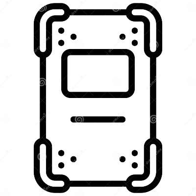 Riot Shield Icon, Protest Related Vector Stock Vector - Illustration of ...