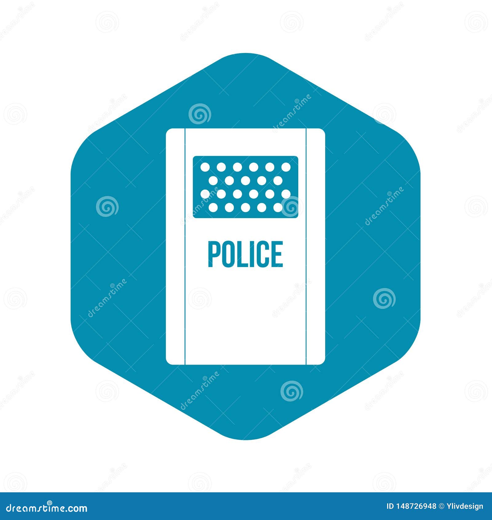 Riot Shield Icon, Simple Style Stock Vector - Illustration of ...