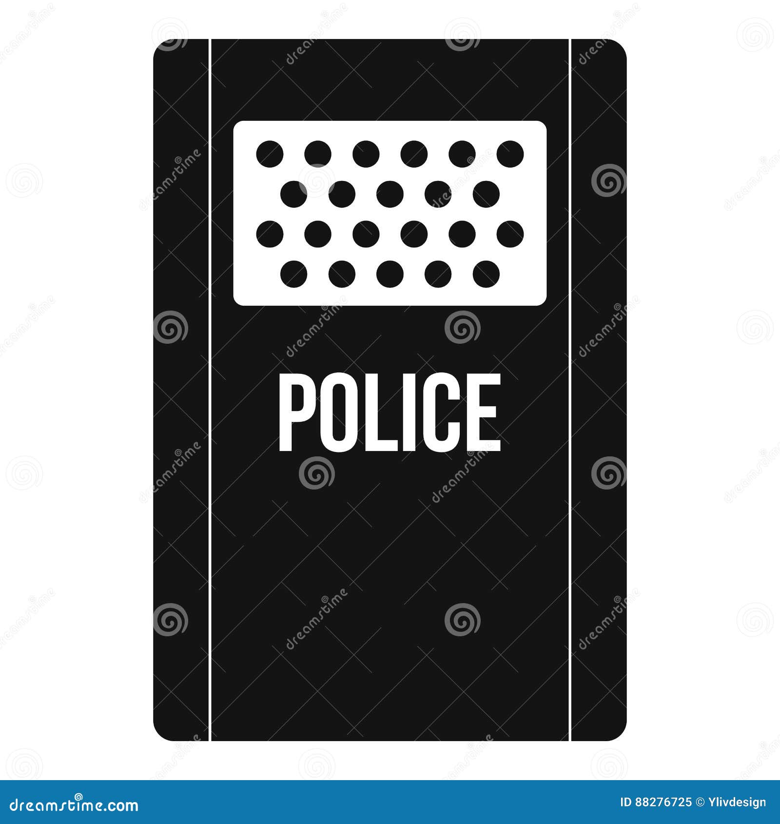 Riot Shield Icon, Simple Style Stock Vector - Illustration of politics ...