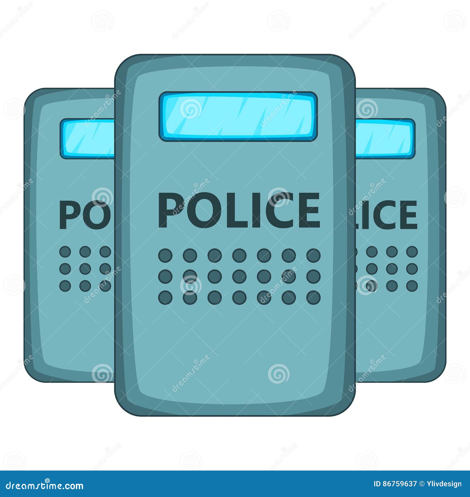 Riot Shields Icon, Cartoon Style | CartoonDealer.com #86759637