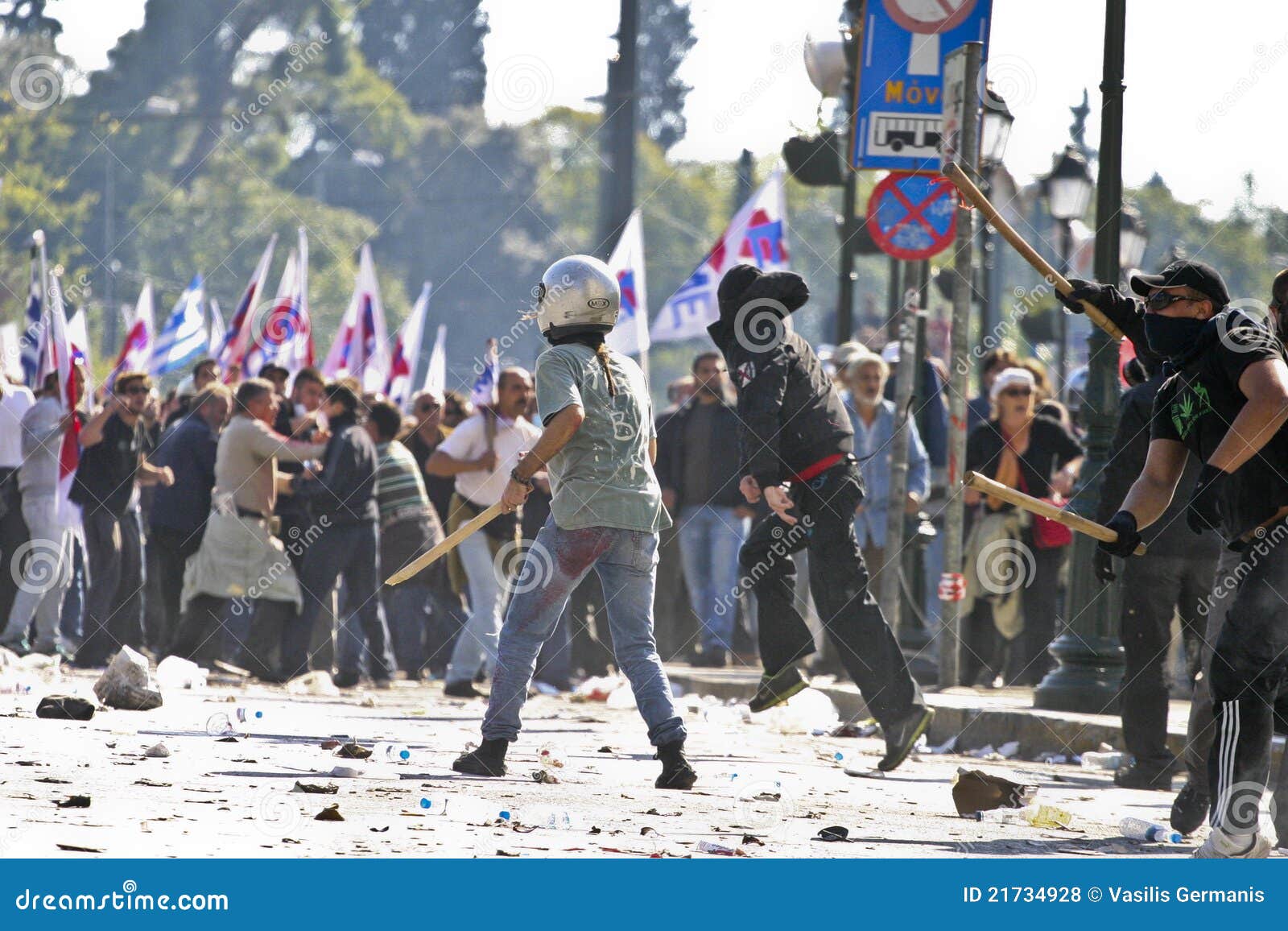 Riots editorial stock photo. Image of athens, syntagma - 21734928