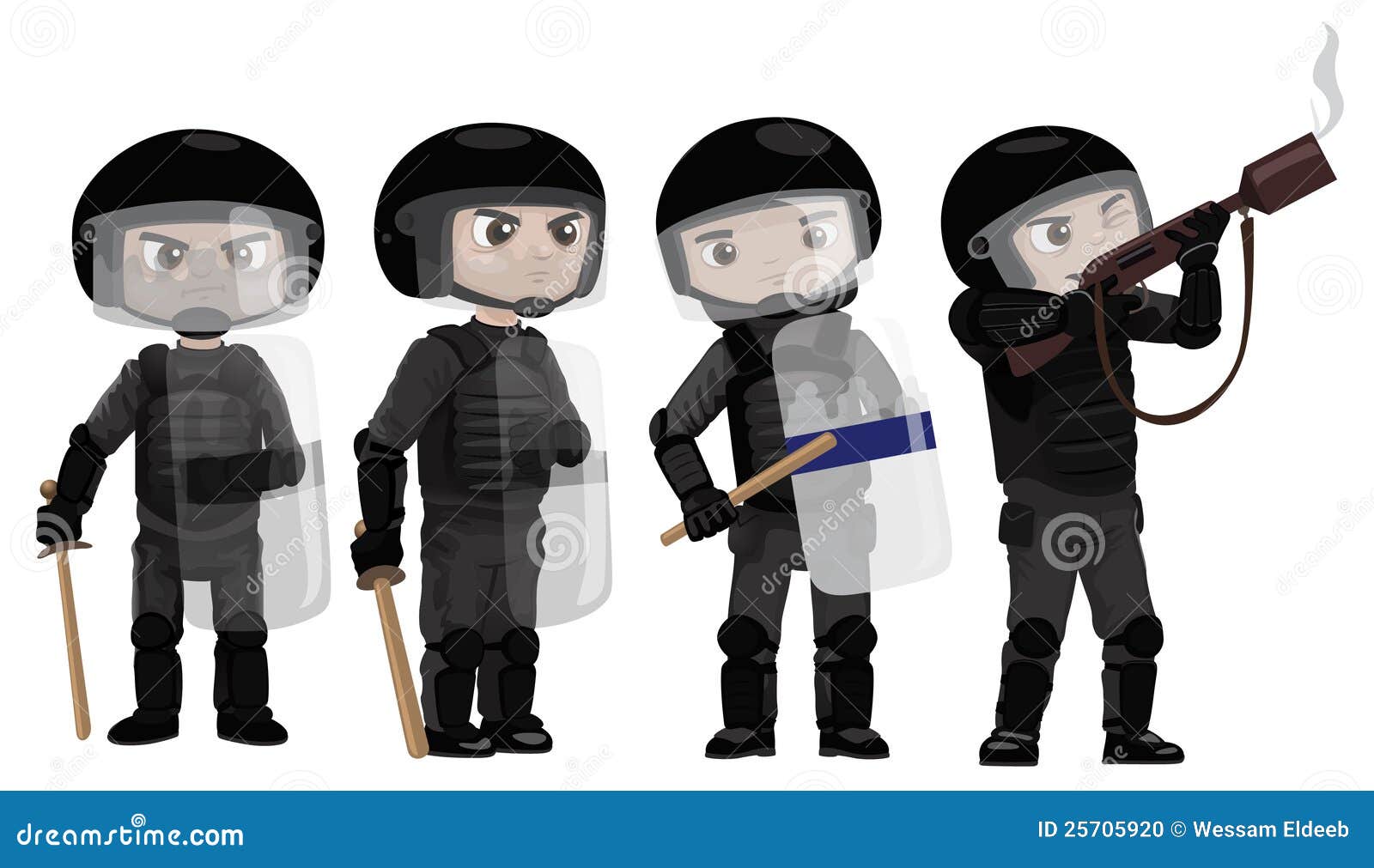 Riots Police stock illustration. Illustration of anger - 25705920
