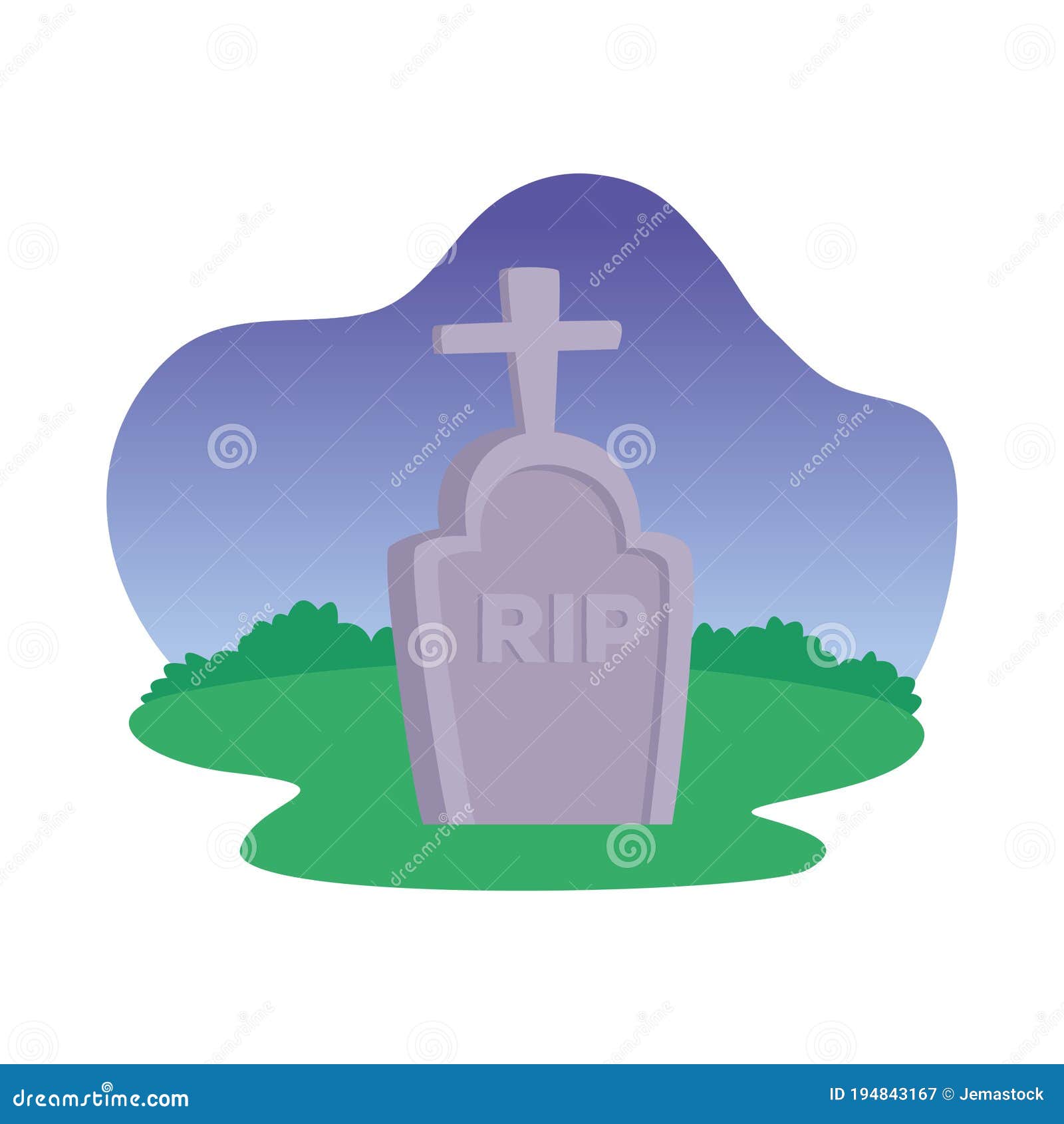 Isolated Rip Grave Vector Design Stock Vector - Illustration of scary ...