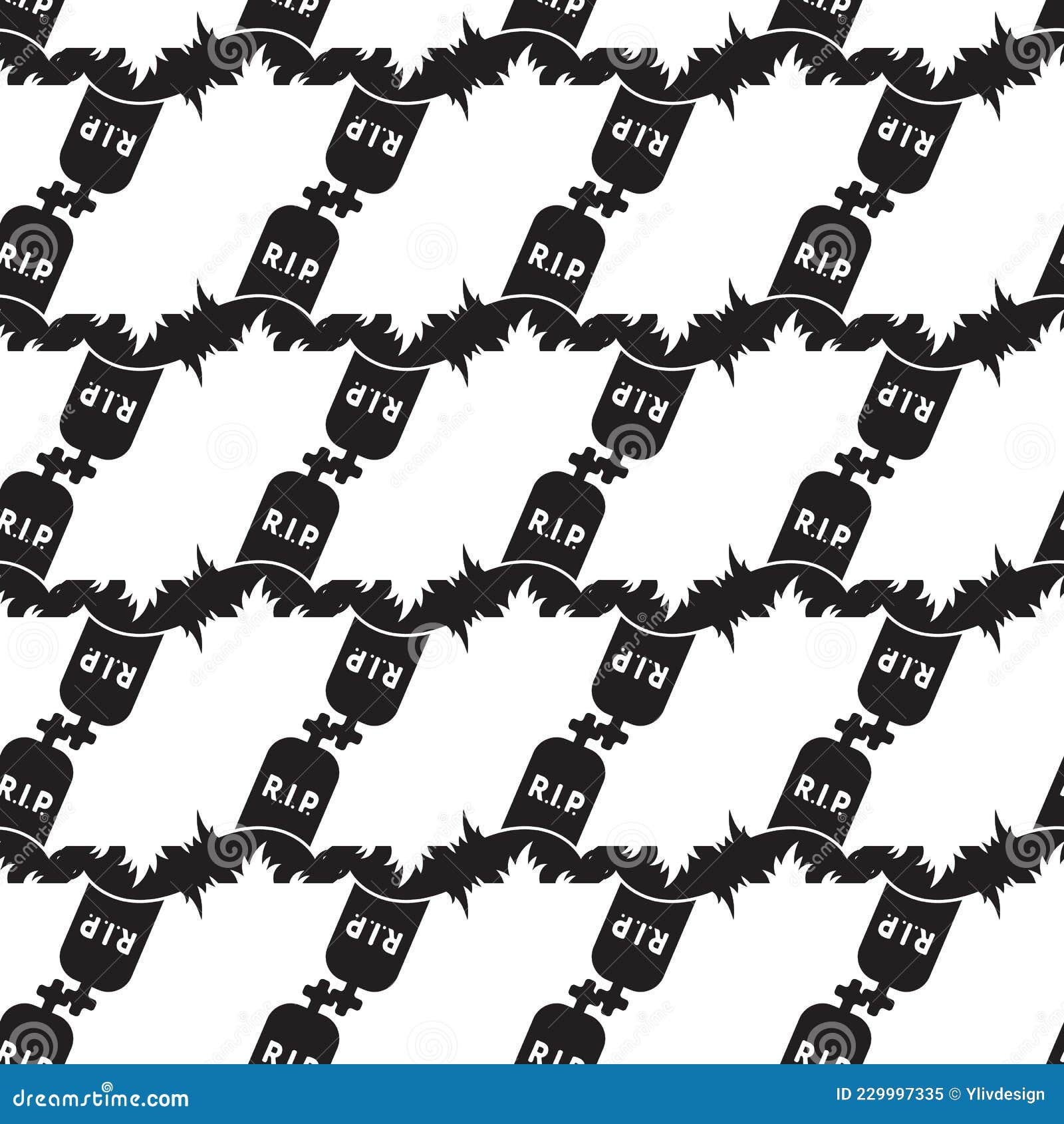 Rip Grave Pattern Seamless Vector Stock Illustration - Illustration of ...