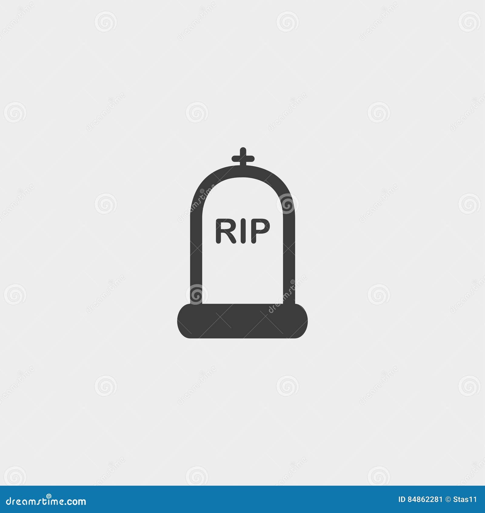RIP Icon in a Flat Design in Black Color. Vector Illustration Eps10 ...