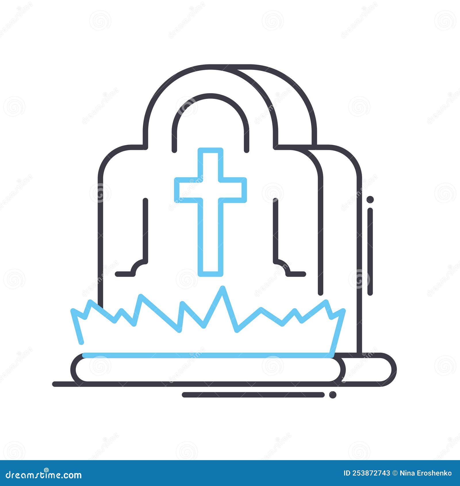 Rip Line Icon, Outline Symbol, Vector Illustration, Concept Sign Stock ...