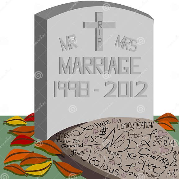 RIP Marriage stock vector. Illustration of communication - 24722803