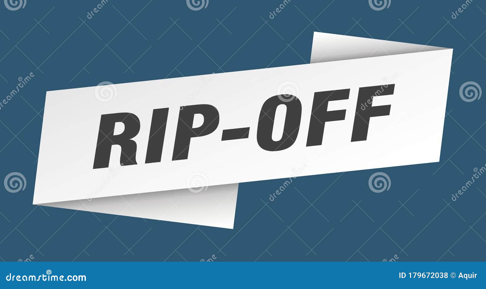 Rip-off Banner Template. Rip-off Ribbon Label Stock Vector ...