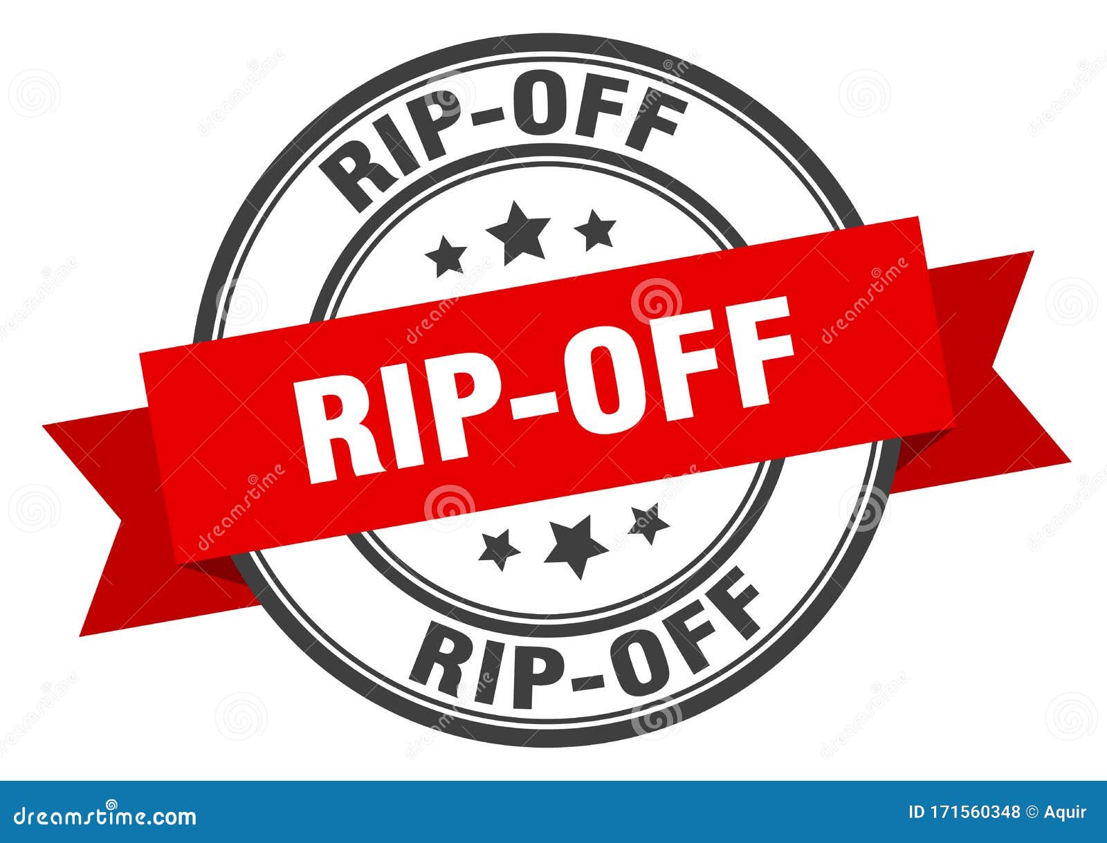 Rip-off Label. Rip-off Round Band Sign Stock Vector - Illustration of ...