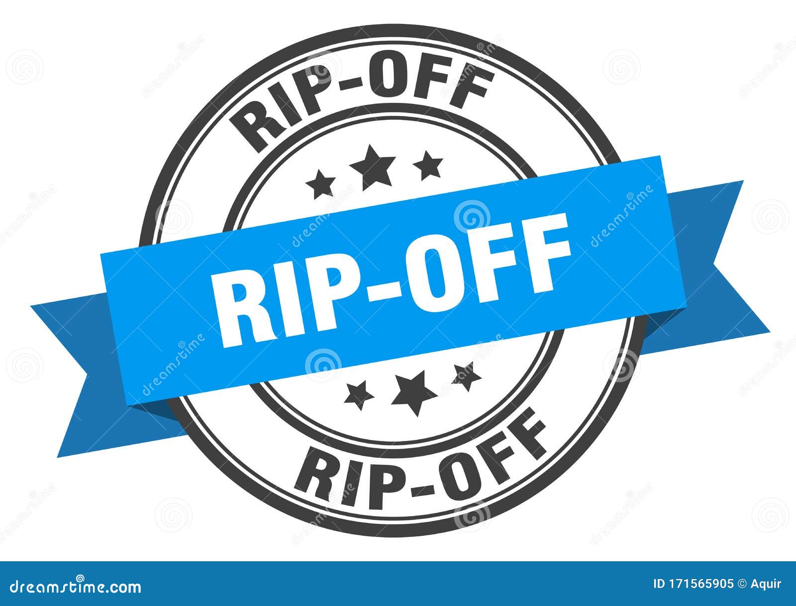 Rip-off Label. Rip-off Round Band Sign Stock Vector - Illustration of ...
