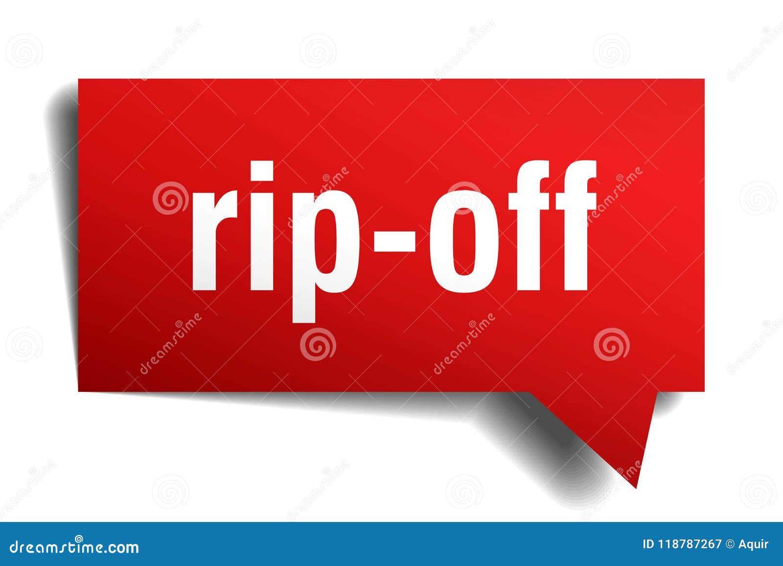 Rip-off Red 3d Speech Bubble Stock Vector - Illustration of vector ...