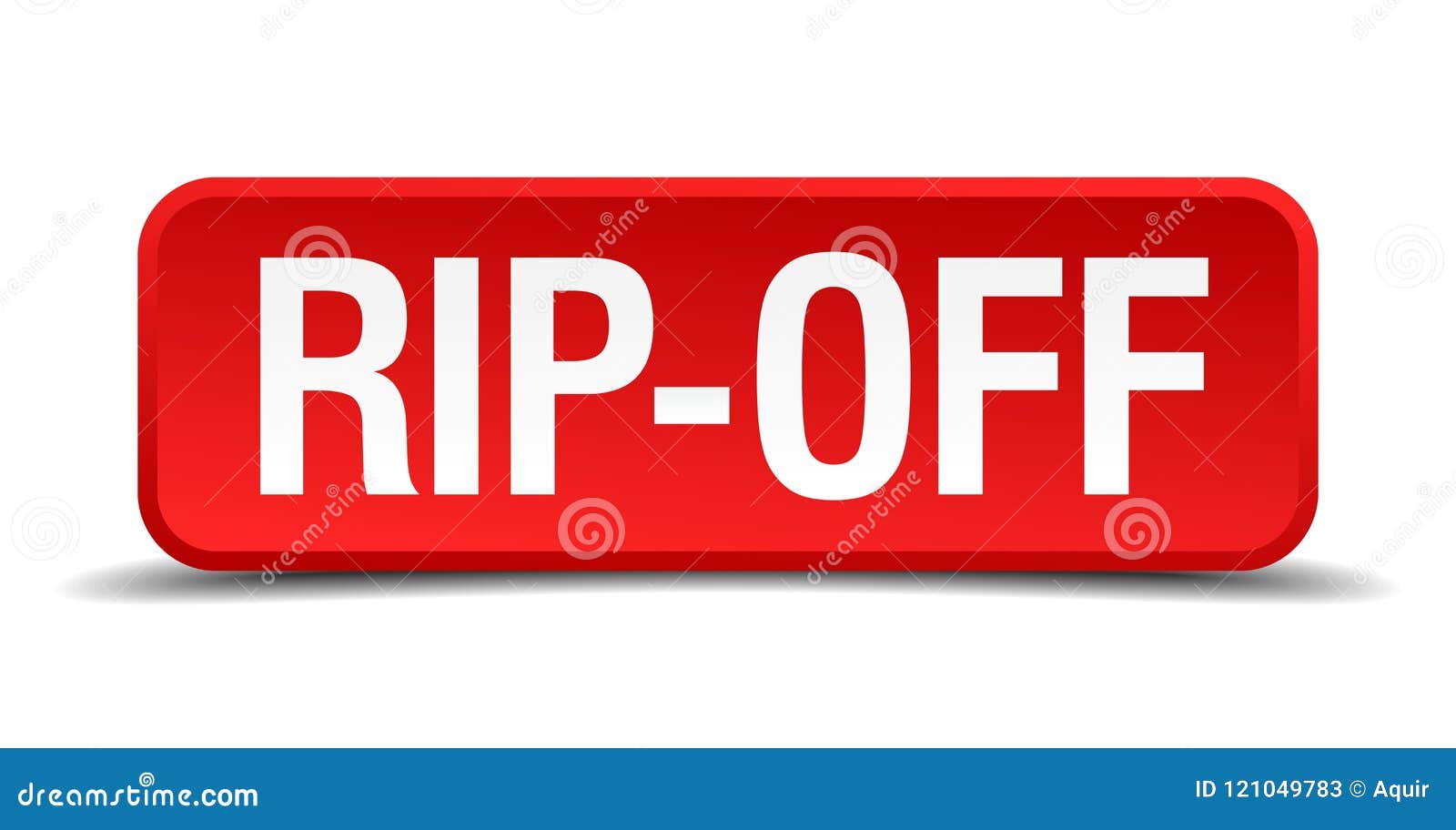 Rip Off Red 3d Square Button Stock Vector - Illustration of mistake ...