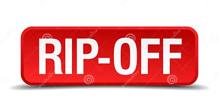 Rip Off Red 3d Square Button Stock Vector - Illustration of mistake ...