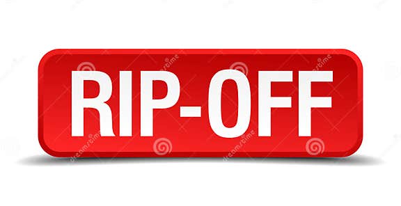 Rip Off Red 3d Square Button Stock Vector - Illustration of mistake ...