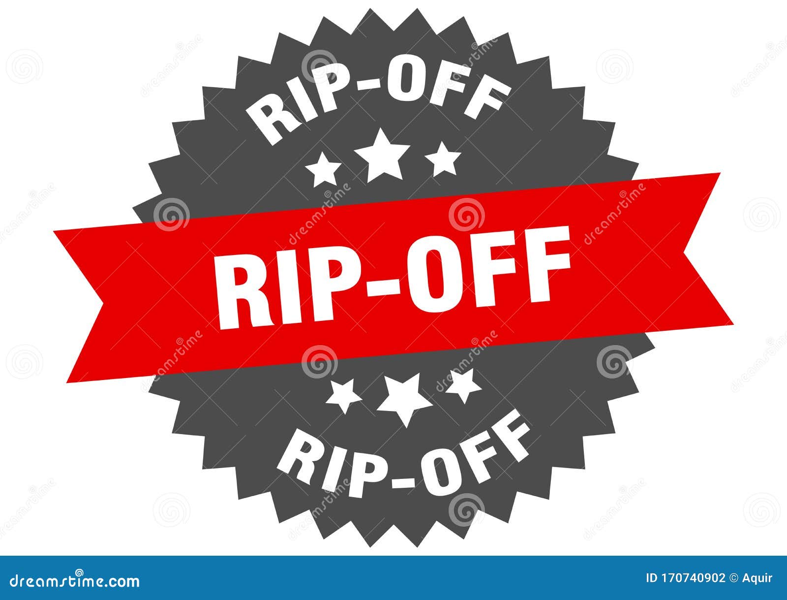 Rip-off Sign. Rip-off Circular Band Label. Rip-off Sticker Stock Vector ...