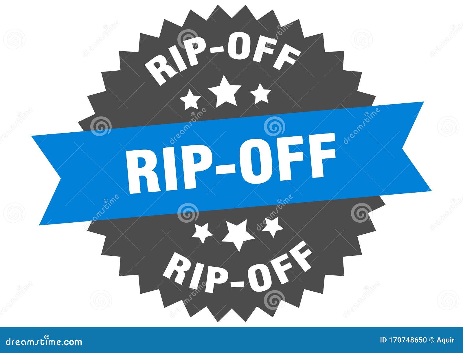 Rip-off Sign. Rip-off Circular Band Label. Rip-off Sticker Stock Vector ...
