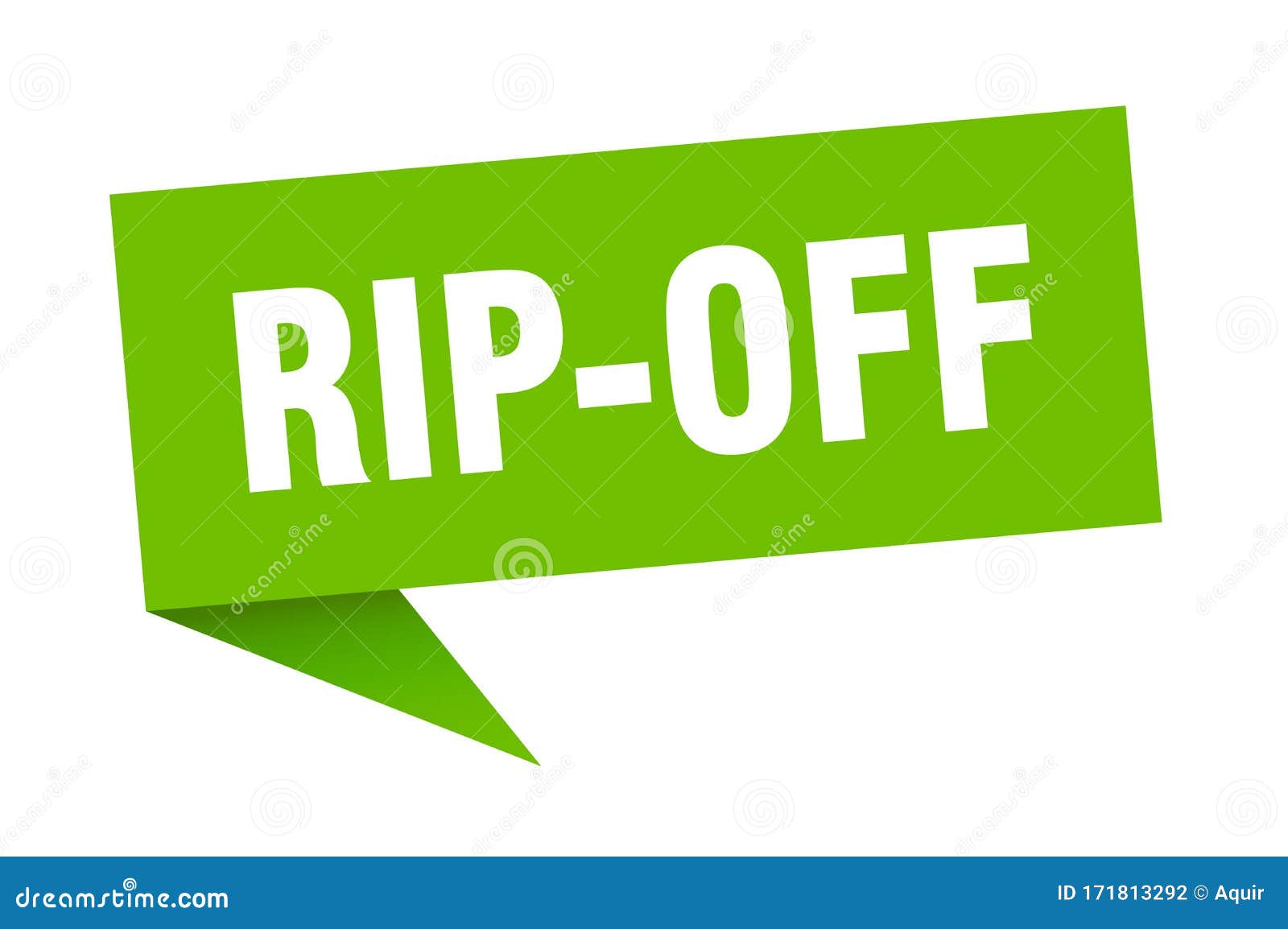 Rip-off Speech Bubble. Rip-off Ribbon Sign Stock Vector - Illustration ...