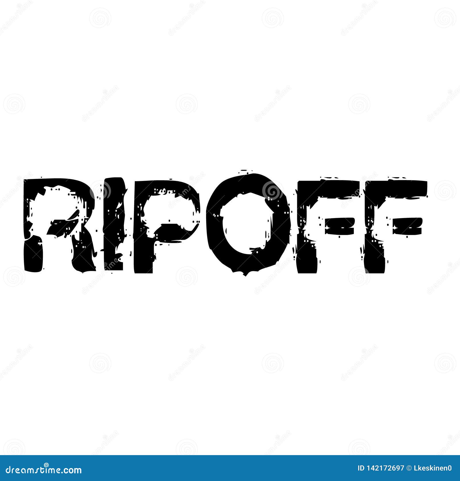Rip-Off stamp on white stock vector. Illustration of extortion - 142172697