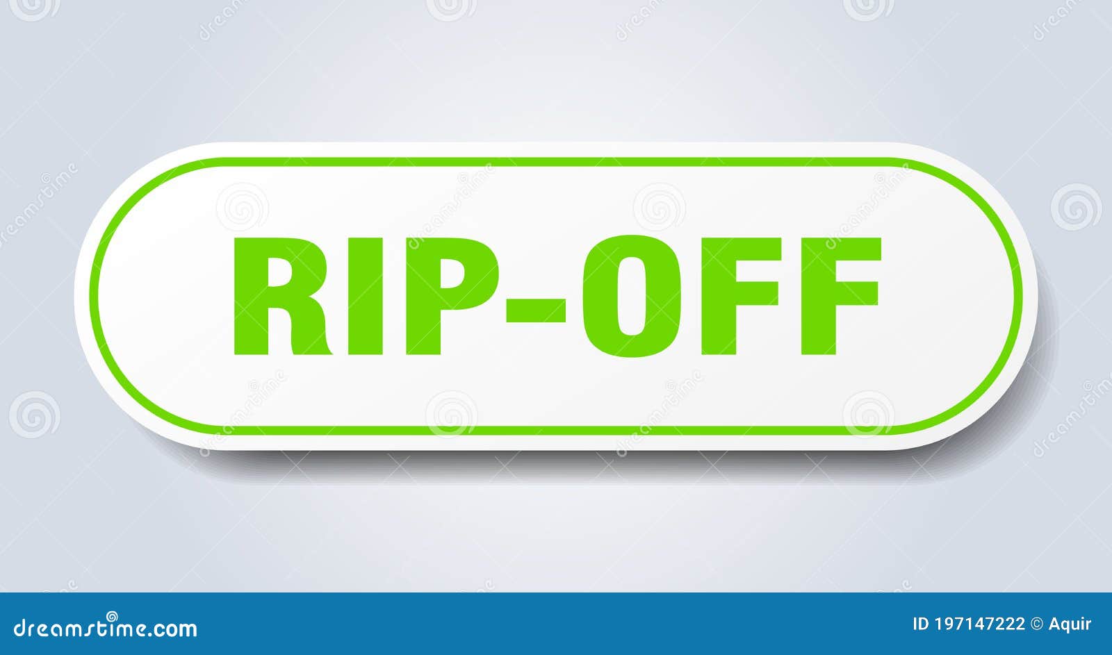 Rip-off sticker. stock vector. Illustration of sticker - 197147222