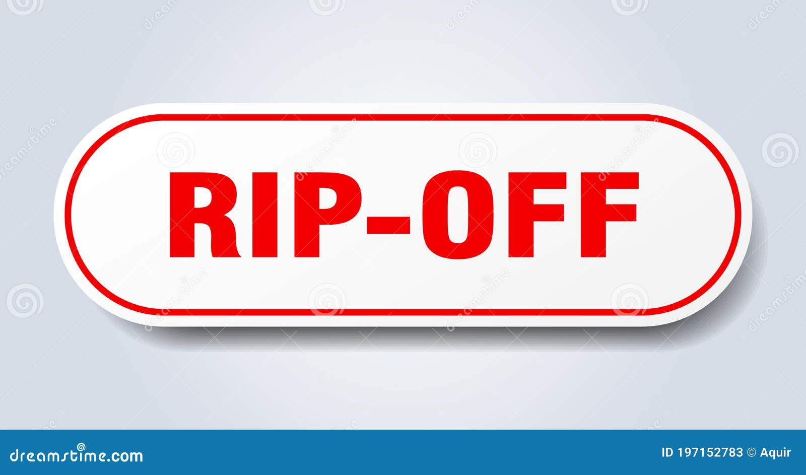 Rip-off sticker. stock vector. Illustration of vector - 197152783