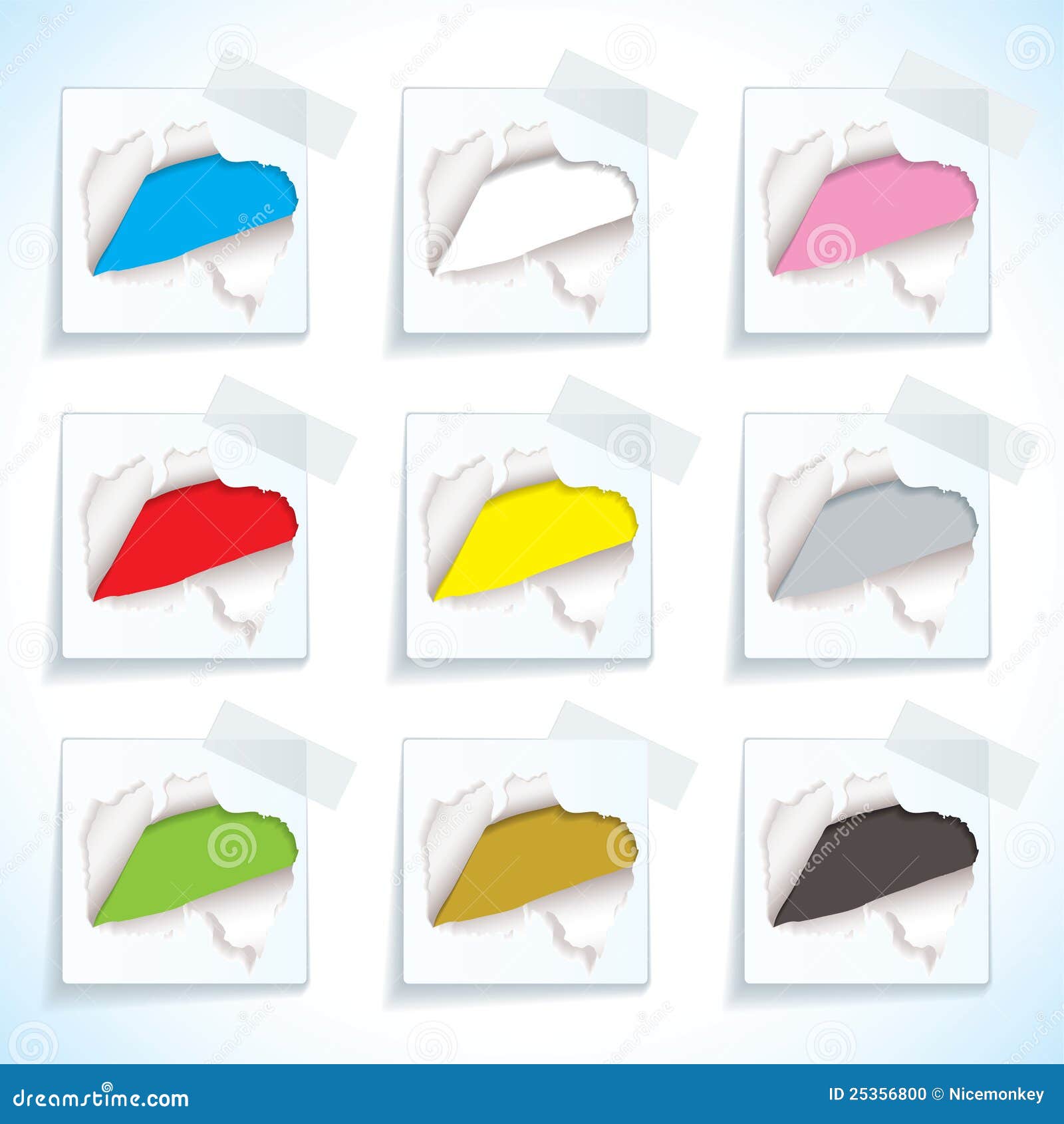 Rip paper tags stock illustration. Illustration of gold - 25356800