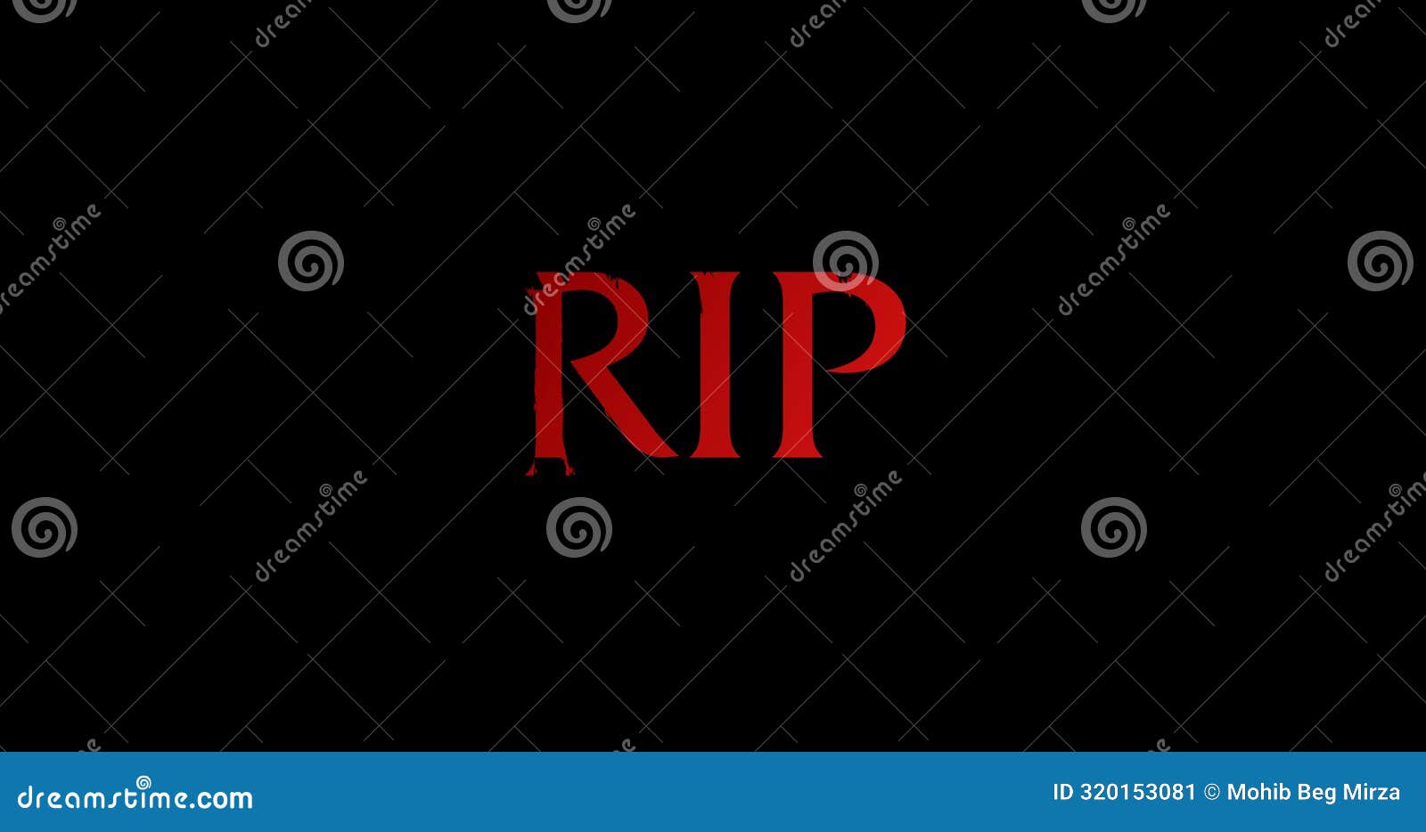 RIP and Rest in Peace Text Animation on Black Background Stock ...