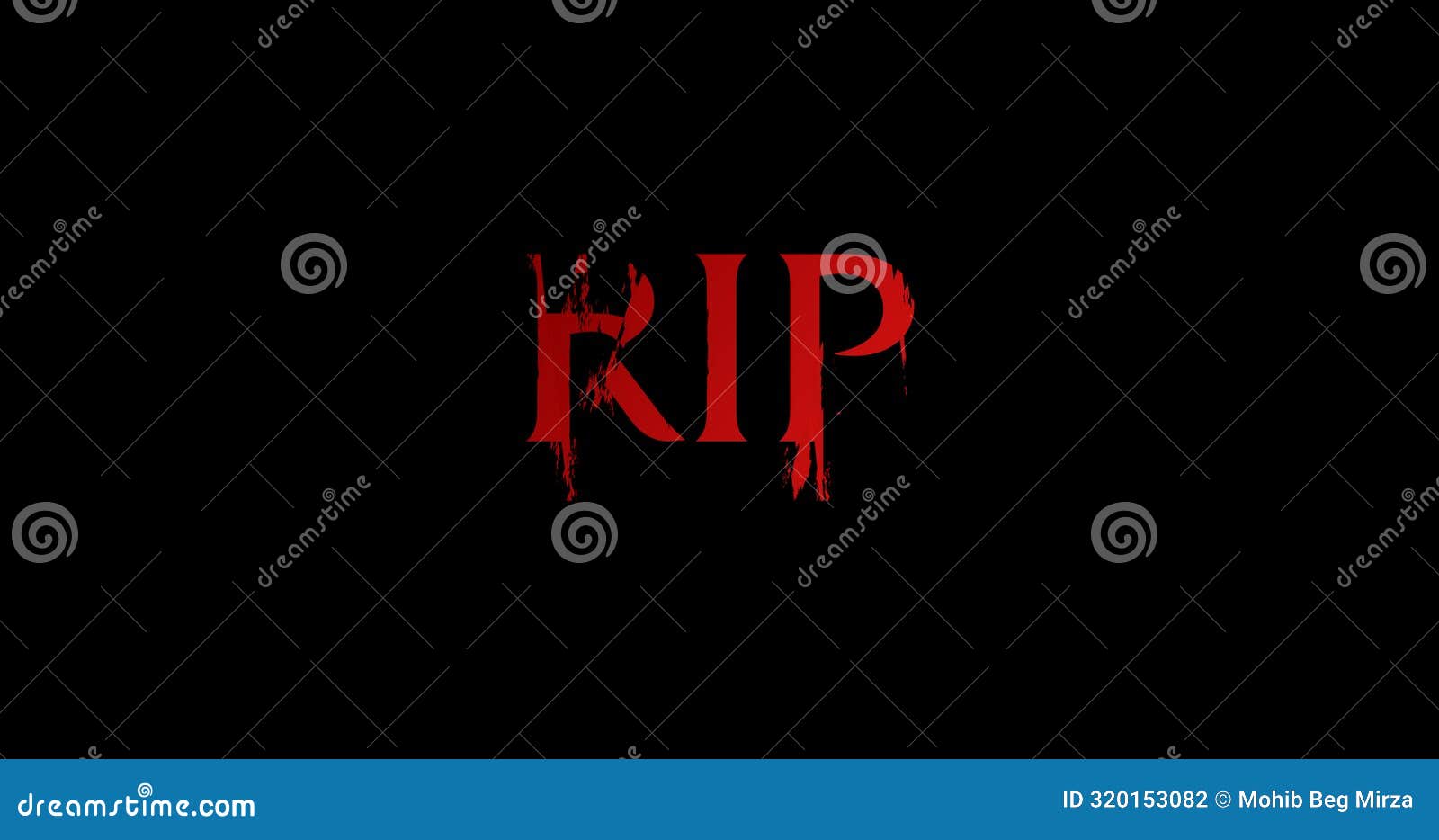 RIP and Rest in Peace Text Animation on Black Background Stock ...