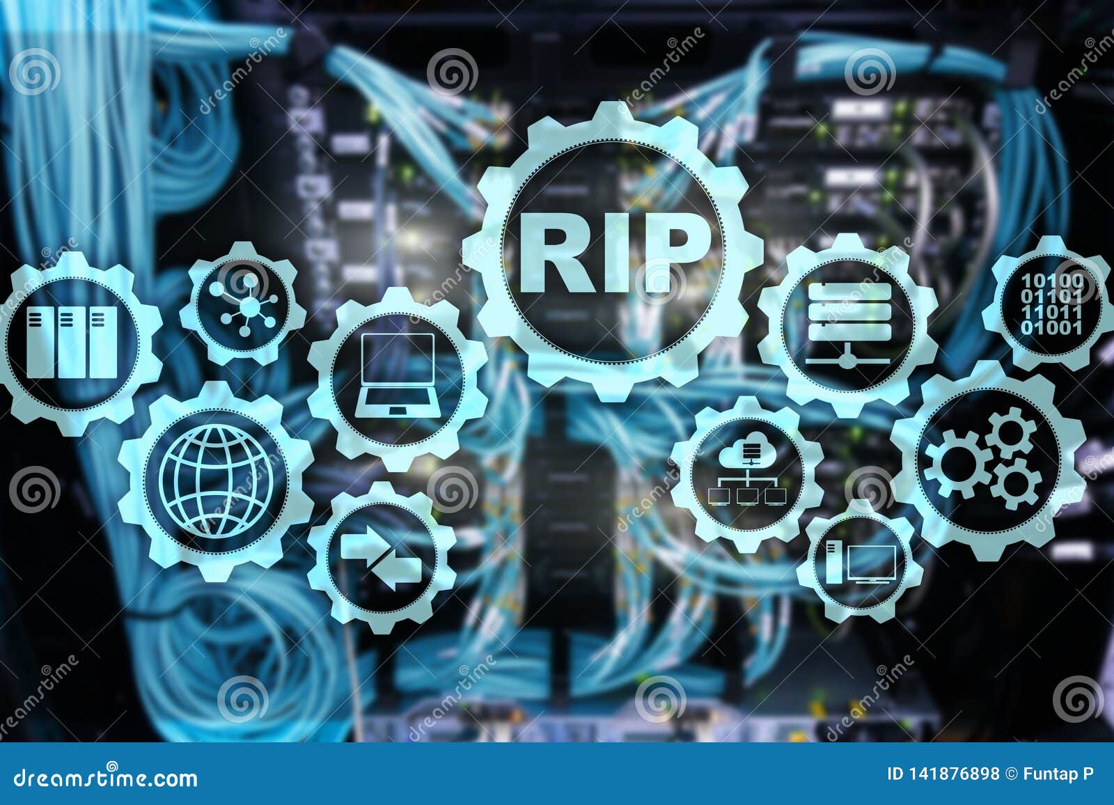 RIP Routing Information Protocol. Technology Networks Cocept. Stock ...