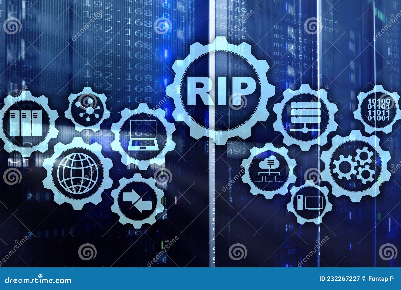 RIP Routing Information Protocol. Technology Networks Concept Stock ...