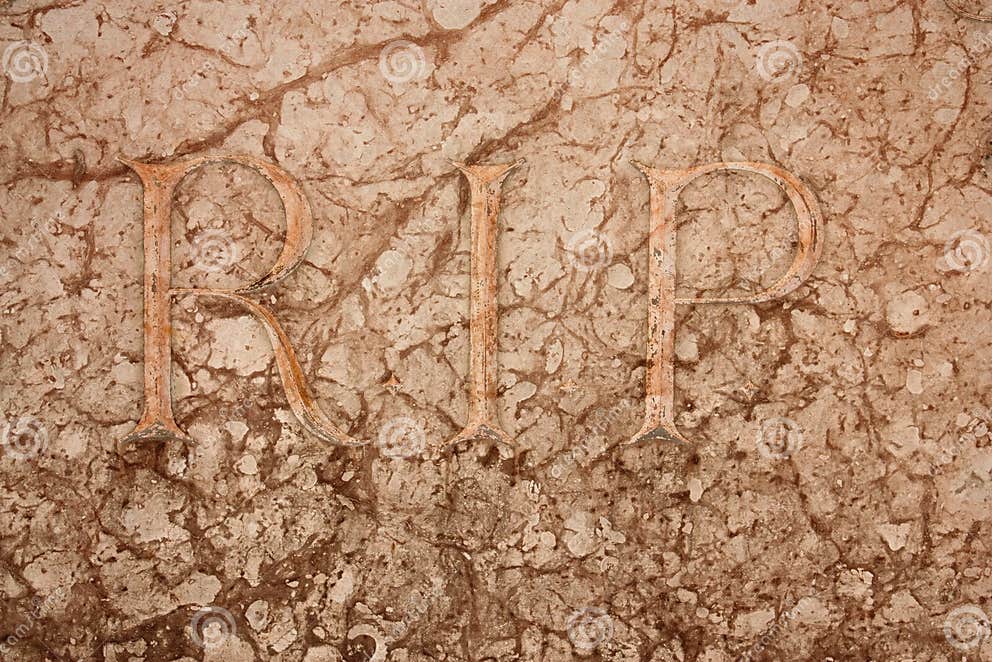 Rip sign stock image. Image of religious, peaceful, stonework - 15709815