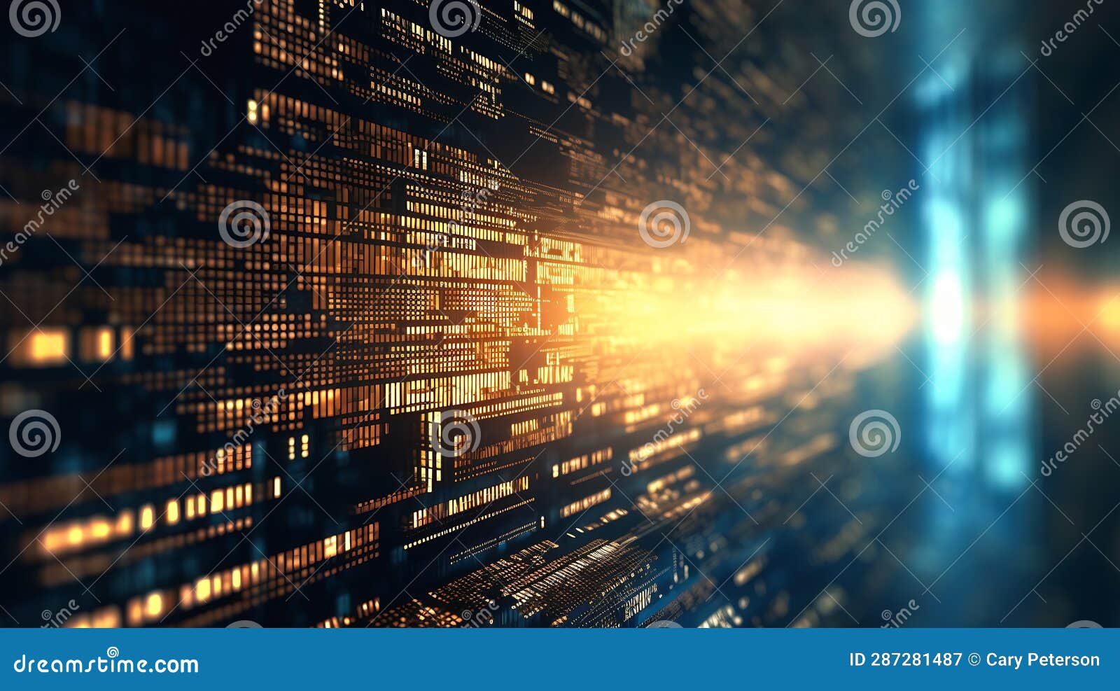 Rip in the Space-Time Continuum: a Closeup of a Computer Screen Stock ...